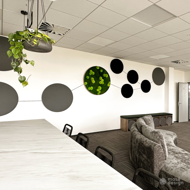 Mechový kruhový obraz -Bolmoss a lesní mech | Mossdesign