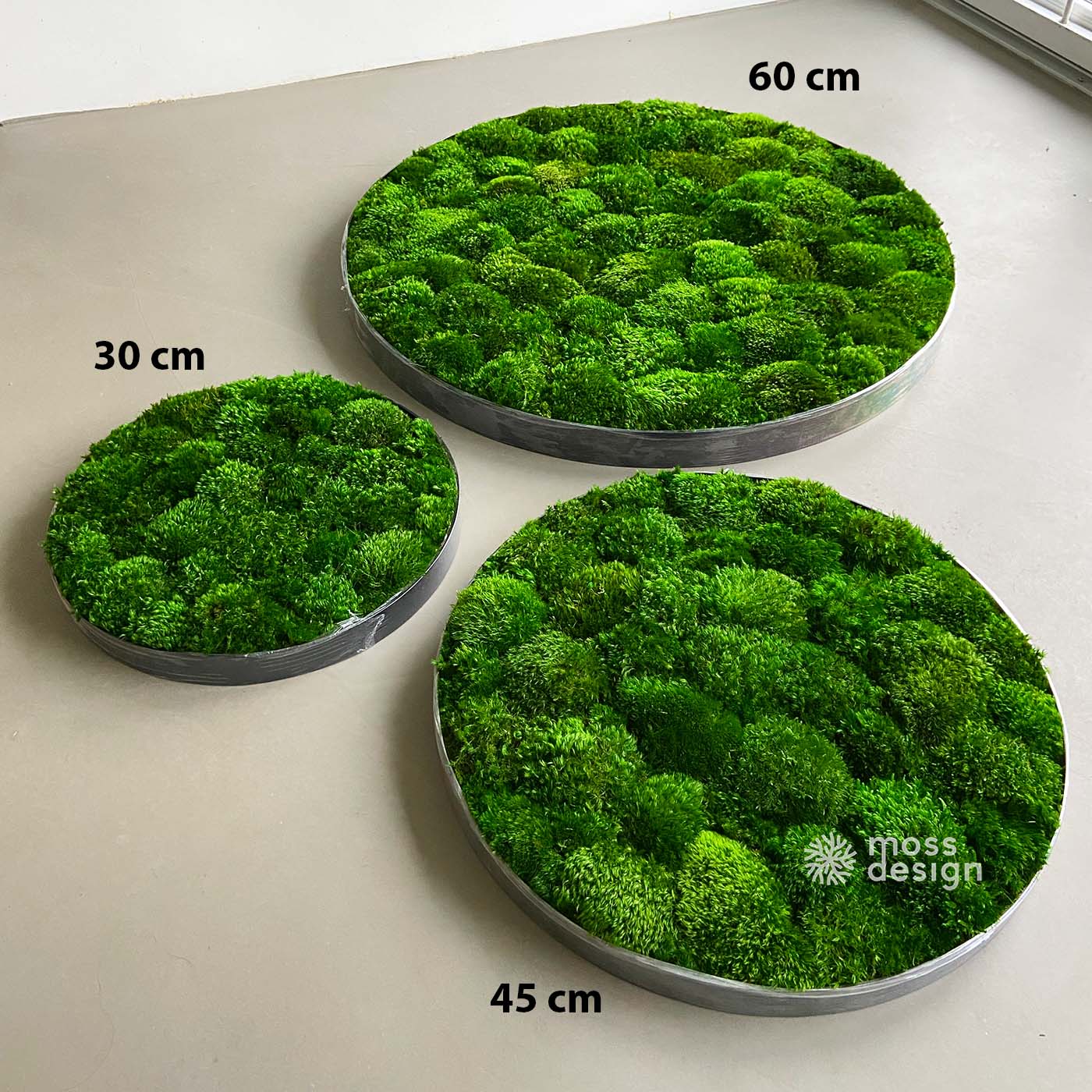 Kruhový mechový obraz - sibiřský mech