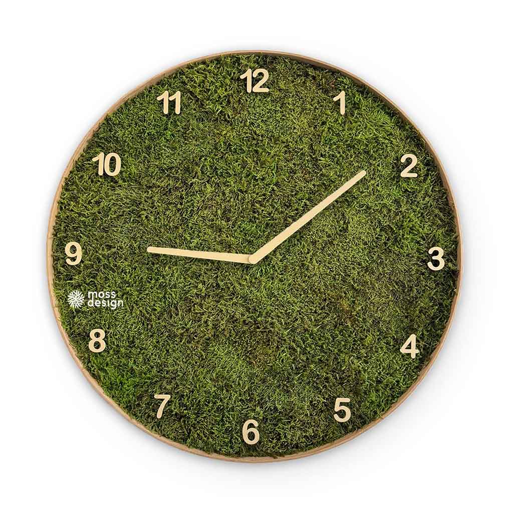 Mechové hodiny - lesní mech - ciferník | Mossdesign