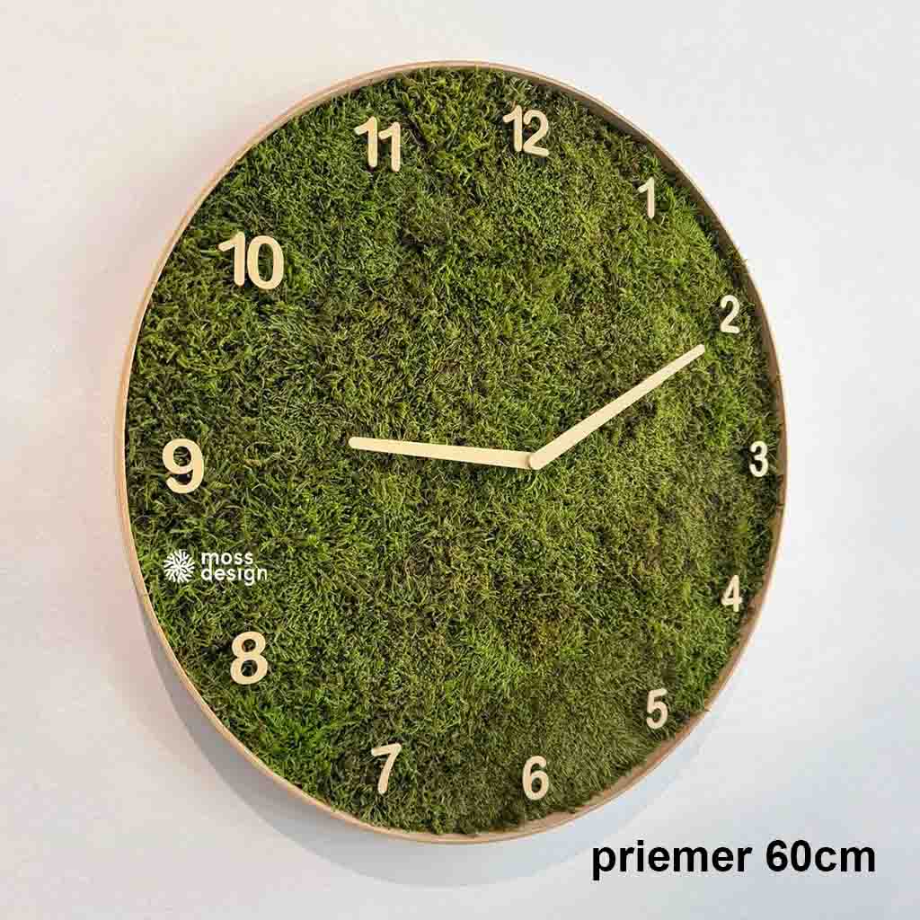 Mechové hodiny - lesní mech - ciferník | Mossdesign
